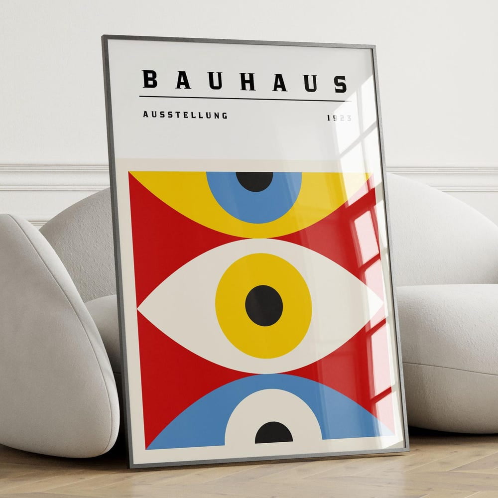 Dopaprint UNFRAMED PAPER POSTER Red Blue Eye Bauhaus Poster - Bauhaus ...