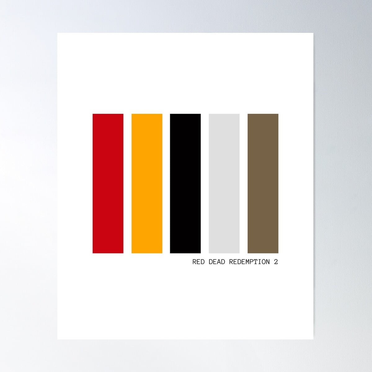 Dopaprint UNFRAMED PAPER POSTER Red Dead Redemption 2 Minimalist Color ...