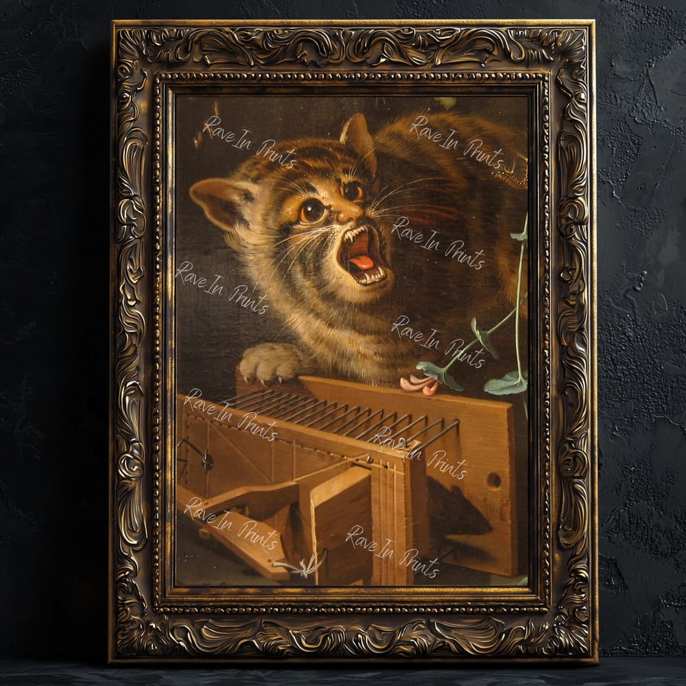 Dopaprint UNFRAMED PAPER POSTER Renaissance Cat Painting By Abraham ...