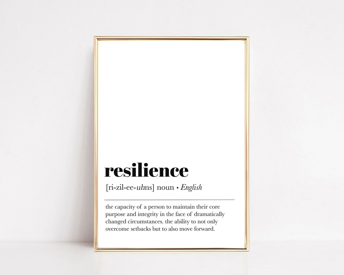 Dopaprint UNFRAMED PAPER POSTER Resilience Definition Print ...