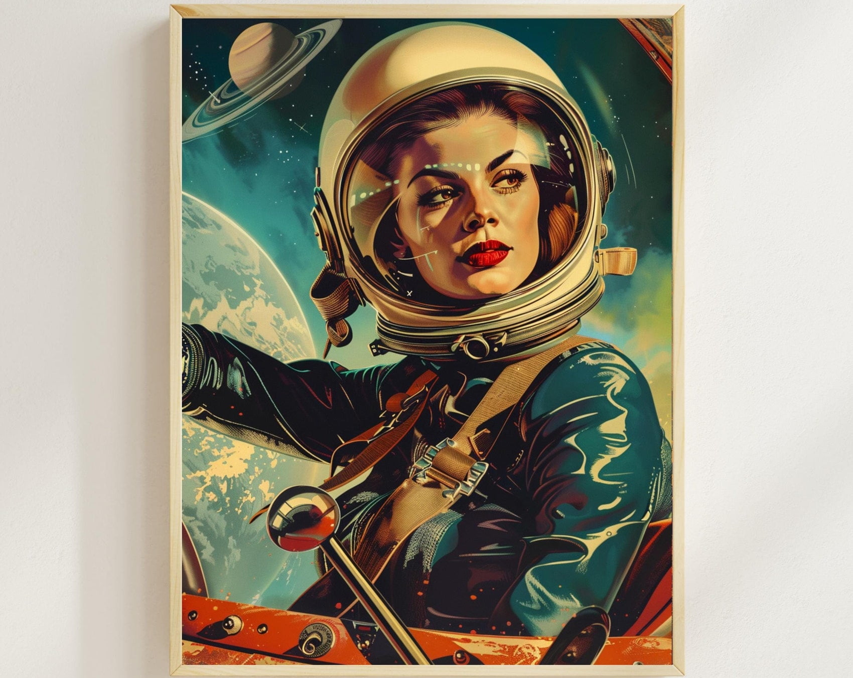 Dopaprint UNFRAMED PAPER POSTER Retro Astronaut Space Poster 1960S ...
