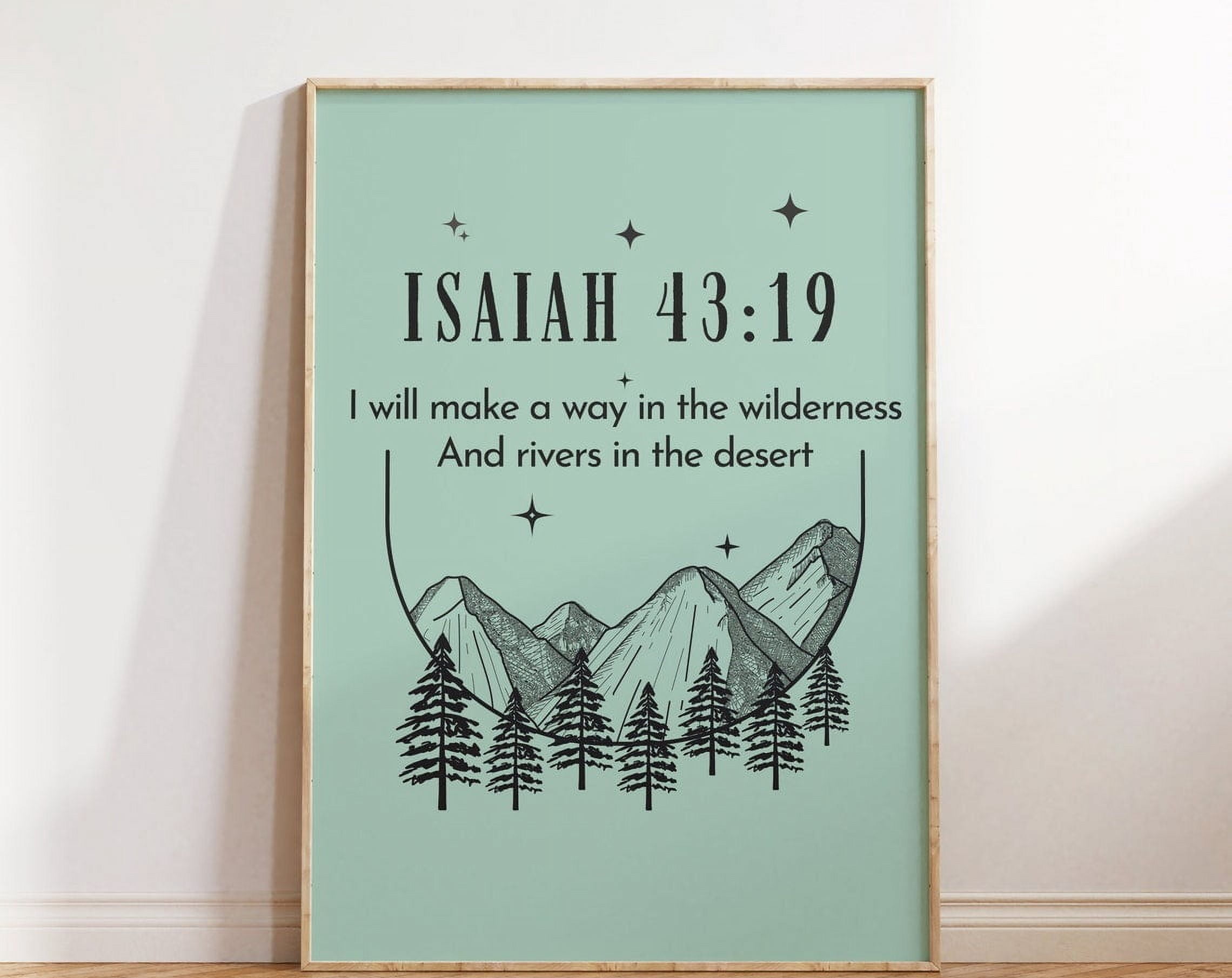 Dopaprint UNFRAMED PAPER POSTER Retro Christian Wall Print, Isaiah ...