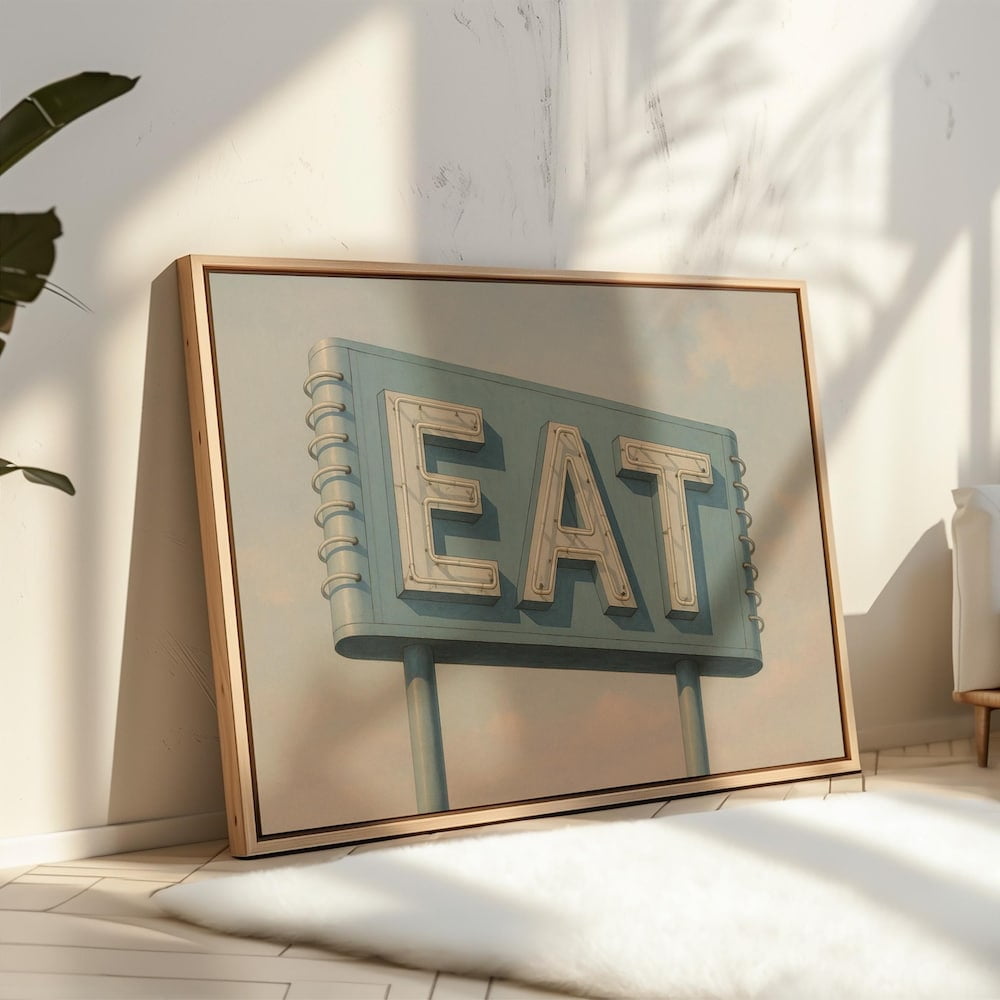Dopaprint UNFRAMED PAPER POSTER Retro Diner Eat Sign Wall Art Vintage ...