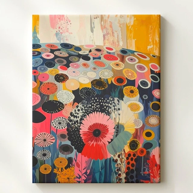 Dopaprint UNFRAMED PAPER POSTER Retro Floral Pattern 1970S-Inspired ...