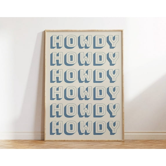 Dopaprint UNFRAMED PAPER POSTER Retro Howdy Poster Vintage Western Wall ...