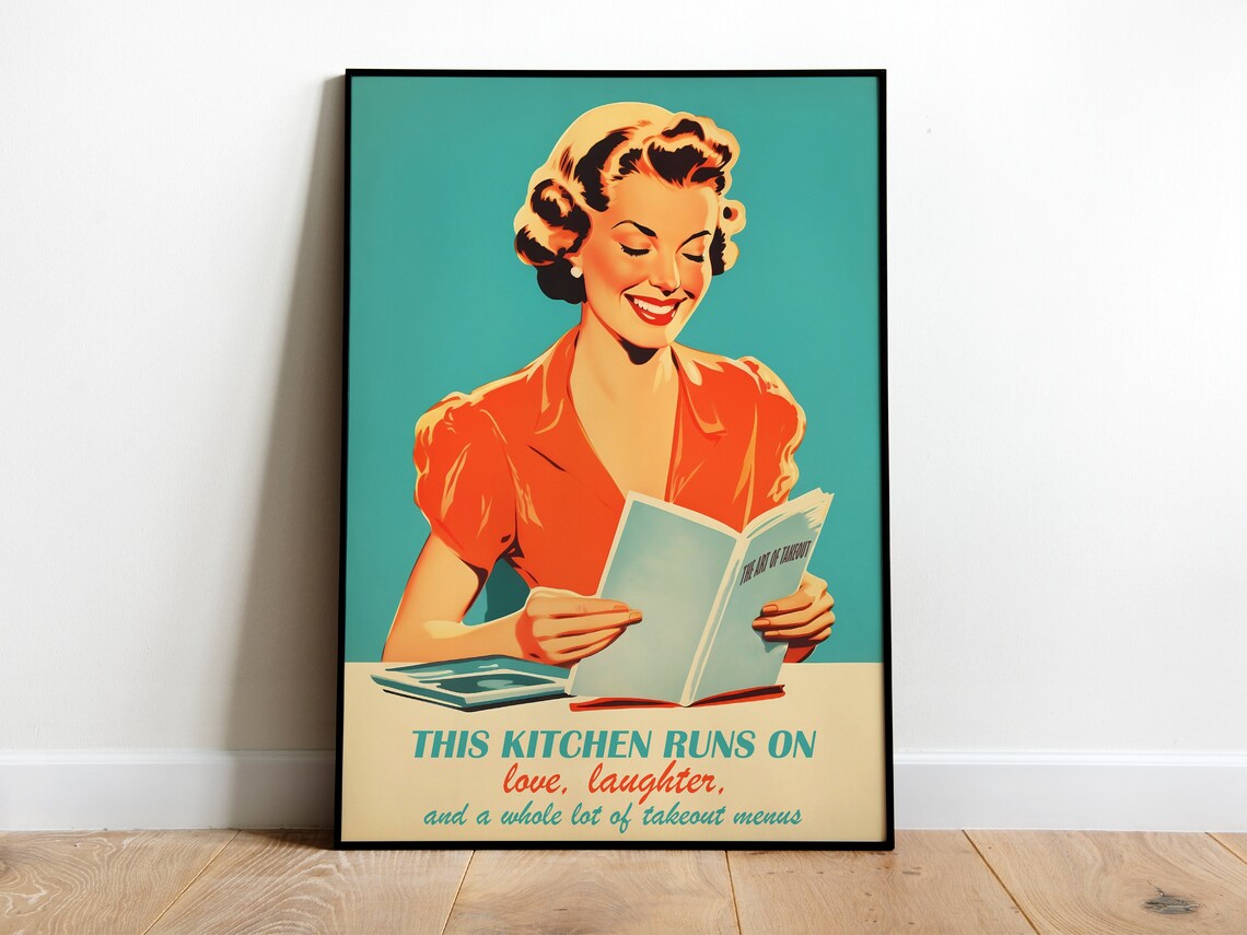 Dopaprint UNFRAMED PAPER POSTER Retro Kitchen Print Funny Kitchen Art ...