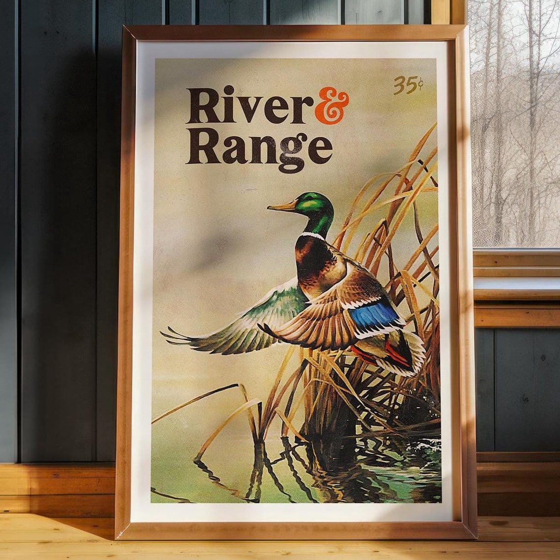 Dopaprint UNFRAMED PAPER POSTER Retro Mallard Art Print Gift For Hunter ...