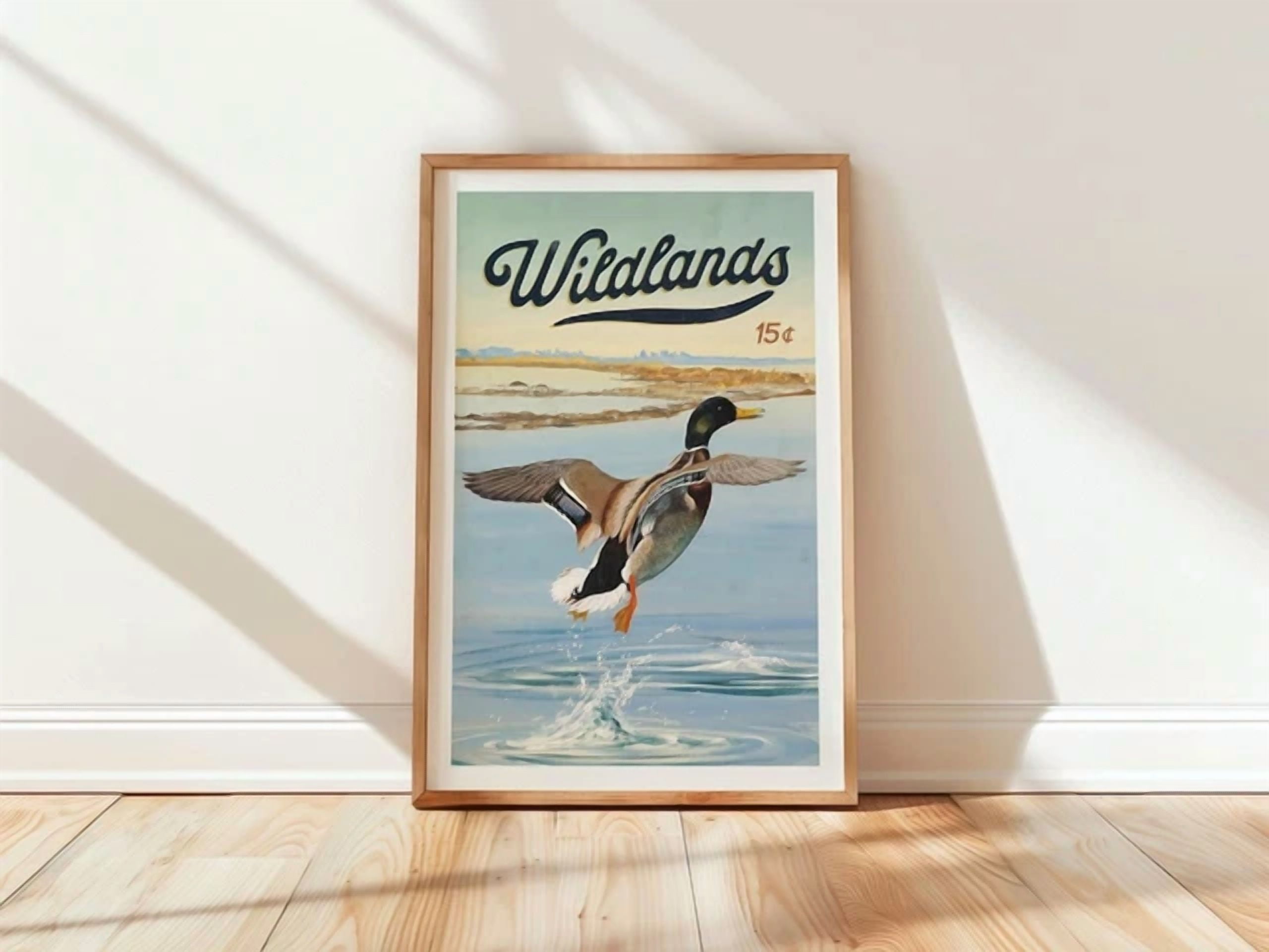 Dopaprint UNFRAMED PAPER POSTER Retro Mallard Hunting & Fishing Art ...