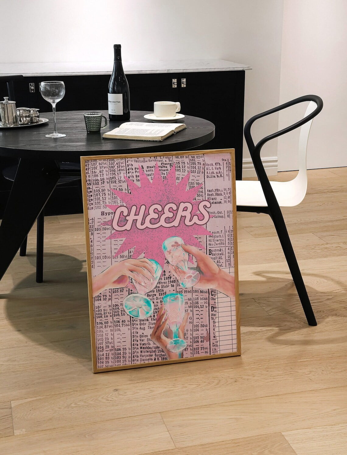 Dopaprint UNFRAMED PAPER POSTER Retro Newspaper Cheers Art Print-Preppy Bar Cart Art Decor ...