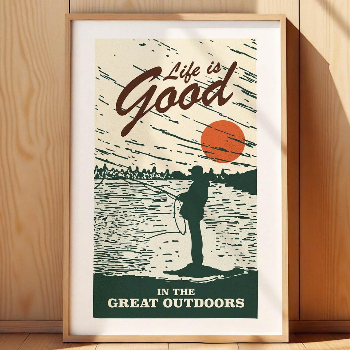 Dopaprint UNFRAMED PAPER POSTER Retro Outdoors Art Print Life Is Good ...