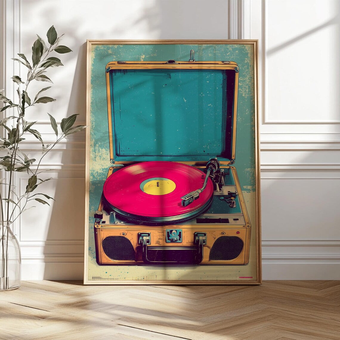 Dopaprint UNFRAMED PAPER POSTER Retro Vinyl Record Player Poster ...
