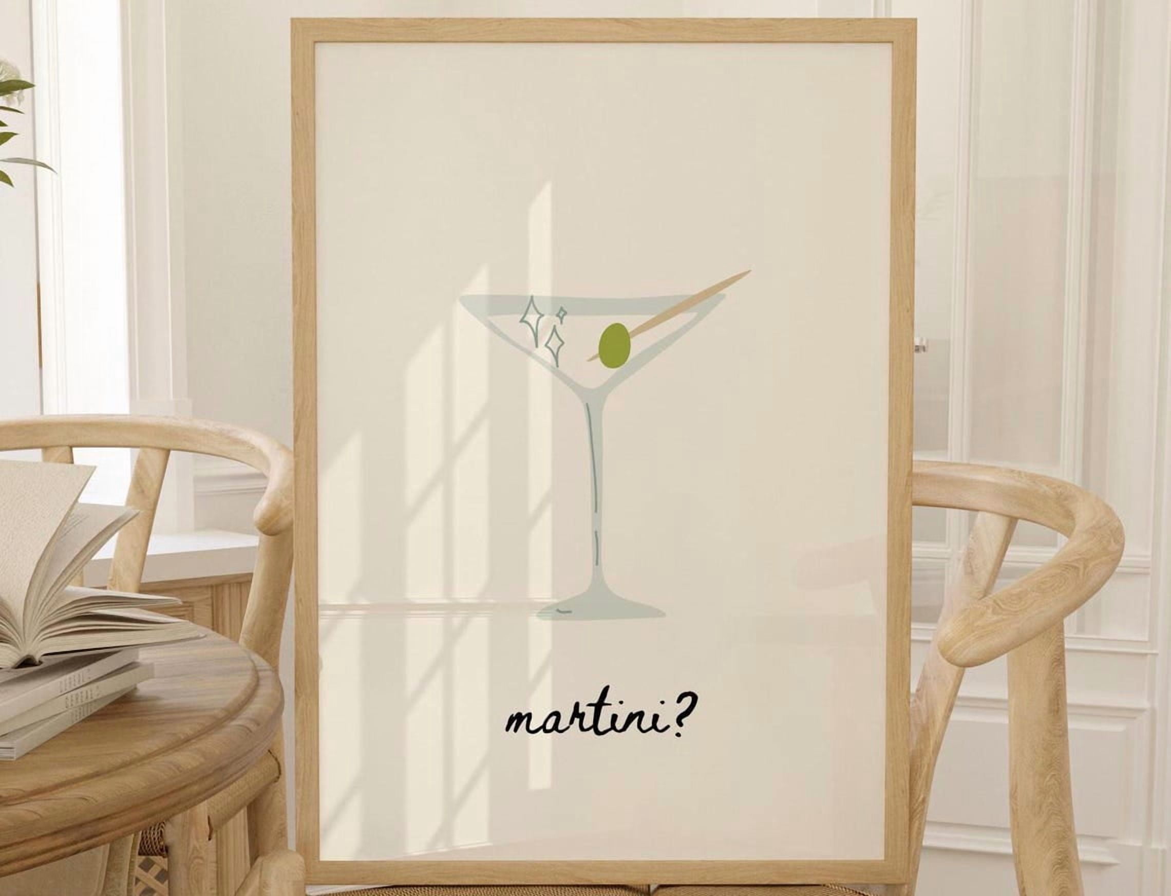Dopaprint UNFRAMED PAPER POSTER Retro Watercolor Style Cocktail Poster ...