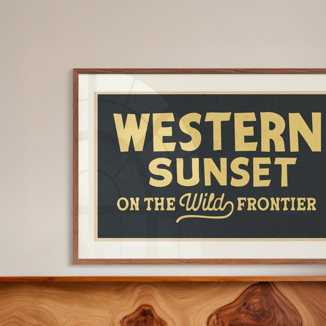 Dopaprint UNFRAMED PAPER POSTER Retro Western Art Wild Frontier Print ...