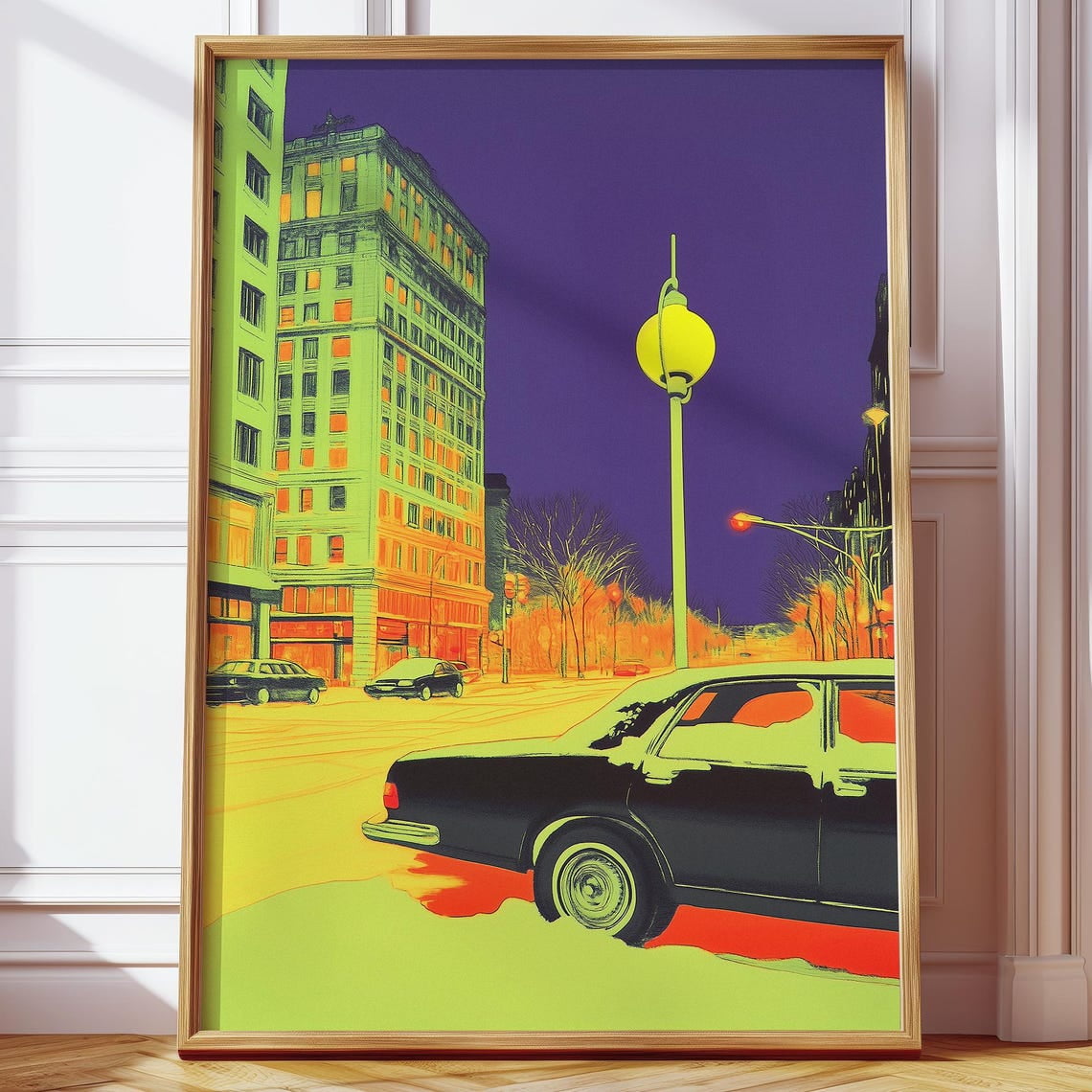Dopaprint UNFRAMED PAPER POSTER Retro Winter Serene Street Scene Poster ...