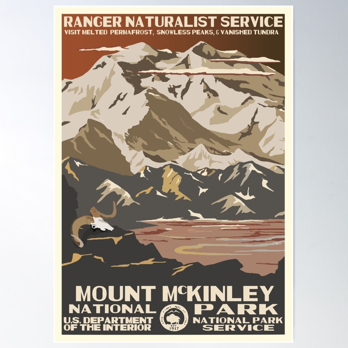 Dopaprint UNFRAMED PAPER POSTER Retro Wpa National Parks Poster Of ...