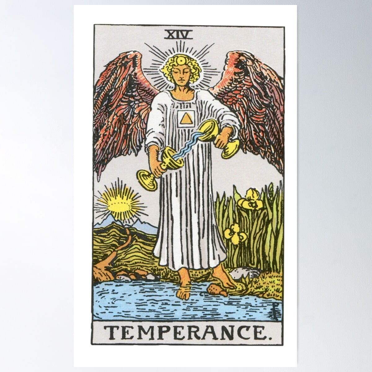 Dopaprint UNFRAMED PAPER POSTER Rider Waite Smith Temperance Tarot ...