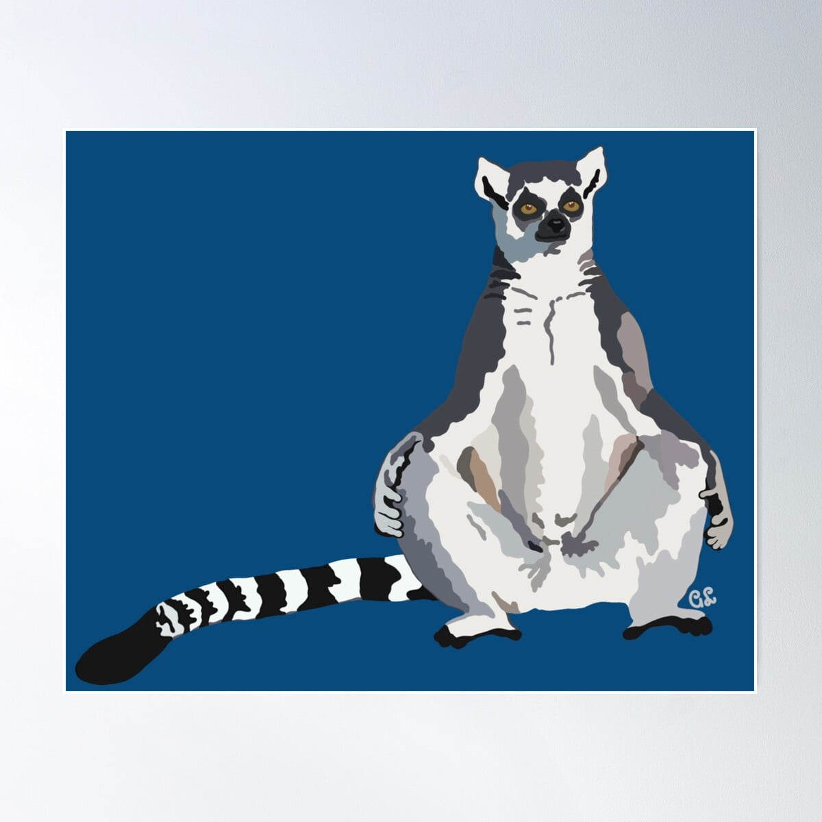 Dopaprint UNFRAMED PAPER POSTER Ringtail Lemur (Lemur Catta) Poster ...