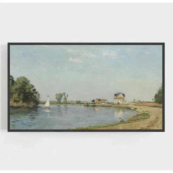 Dopaprint UNFRAMED PAPER POSTER River Landscape Painting Poster Art ...