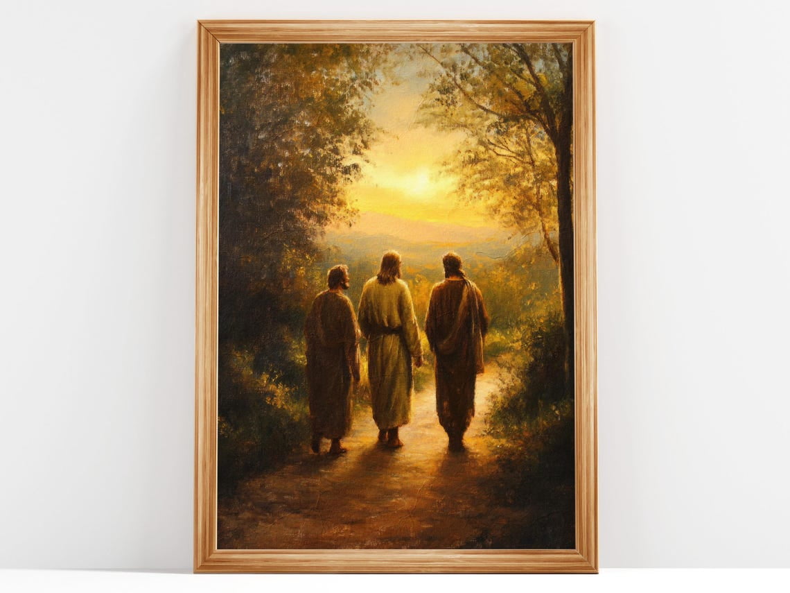 Dopaprint UNFRAMED PAPER POSTER The Road To Emmaus Art Print - Jesus ...