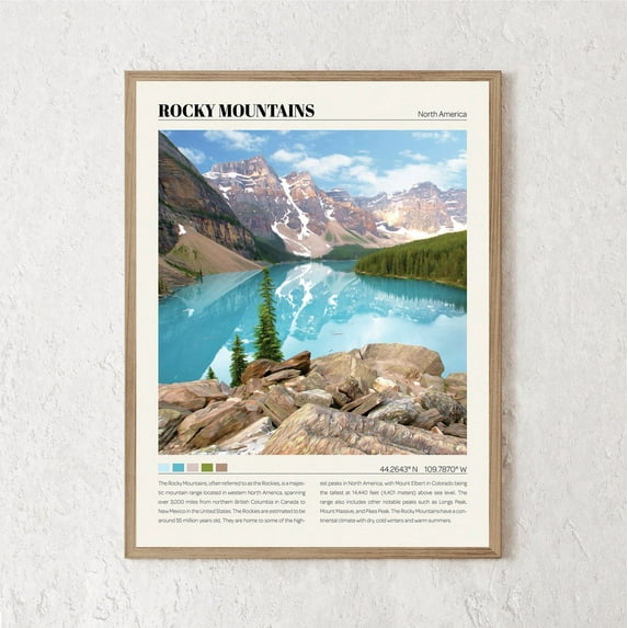 Dopaprint UNFRAMED PAPER POSTER Rocky Mountains Print, Rocky Mountains ...