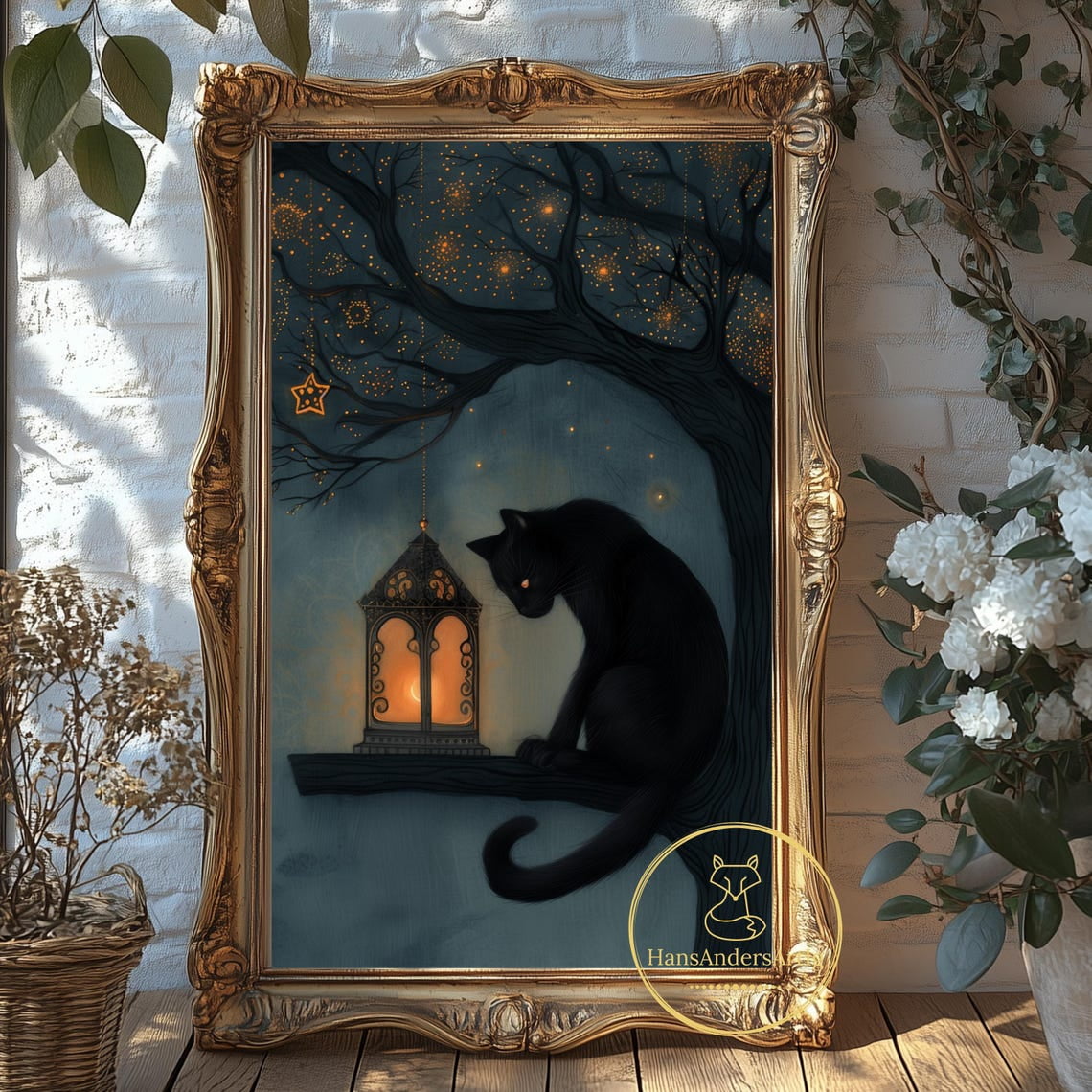 Dopaprint UNFRAMED PAPER POSTER Romantic Poster Black Cat Moody Vintage ...
