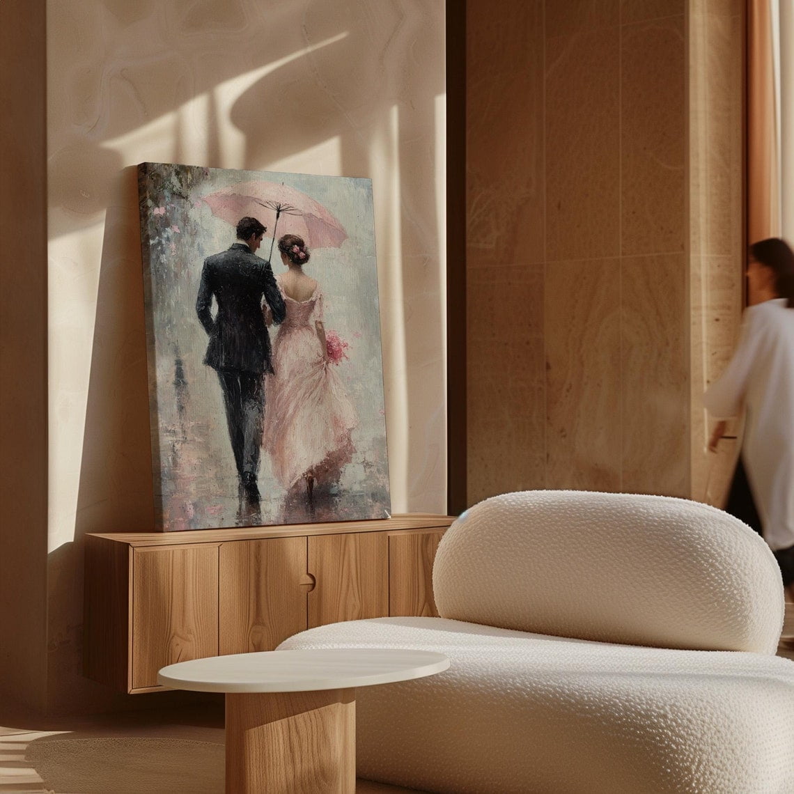 Dopaprint UNFRAMED PAPER POSTER Romantic Stroll In Rain - Elegant ...
