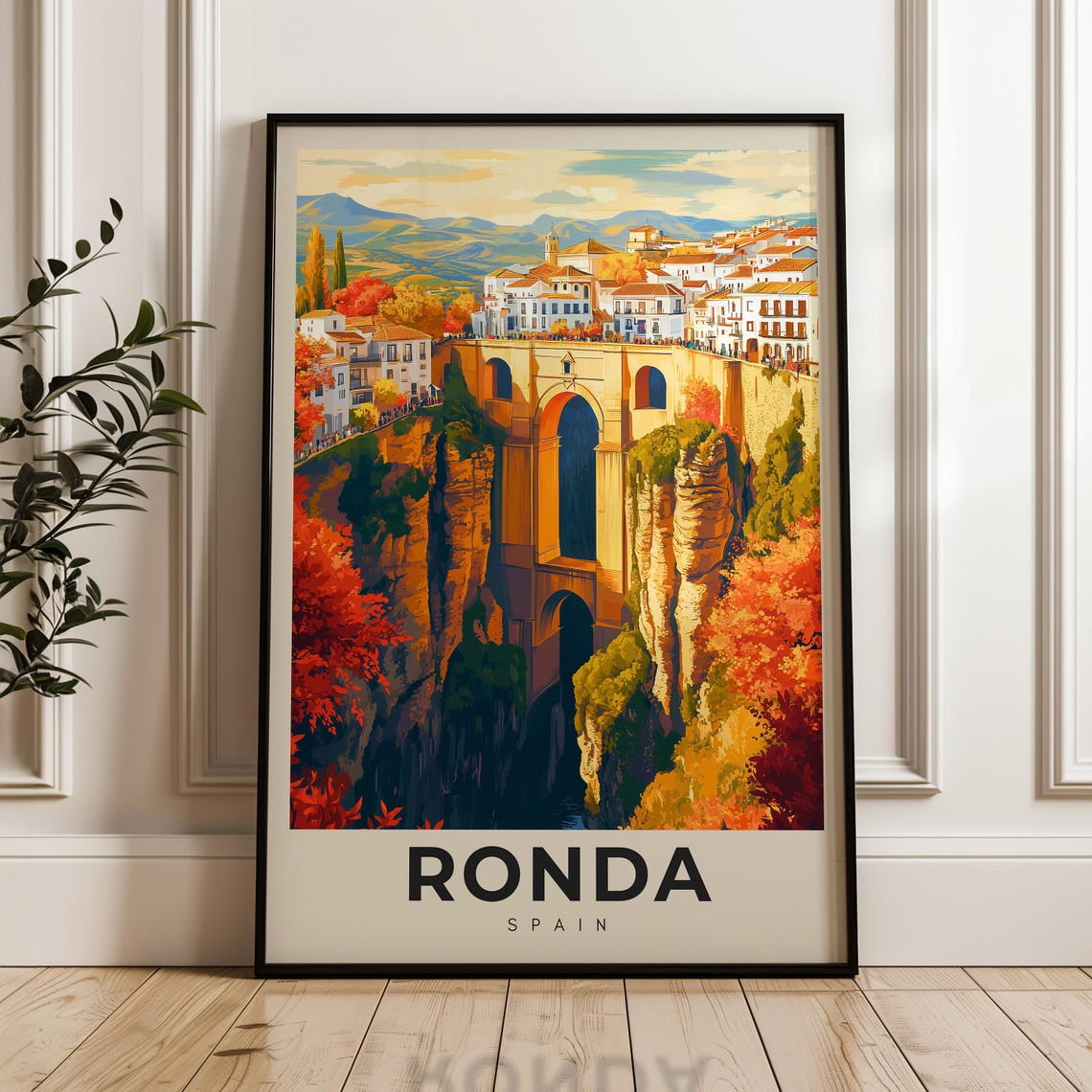 Dopaprint UNFRAMED PAPER POSTER Ronda Travel Poster - Spain Wall Art ...