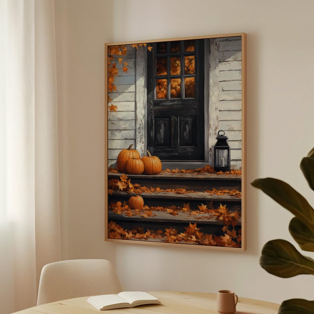 Dopaprint UNFRAMED PAPER POSTER Rustic Fall Front Porch Poster Art ...