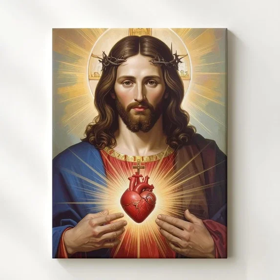 Dopaprint UNFRAMED PAPER POSTER Sacred Heart Of Jesus Poster Wall Art ...