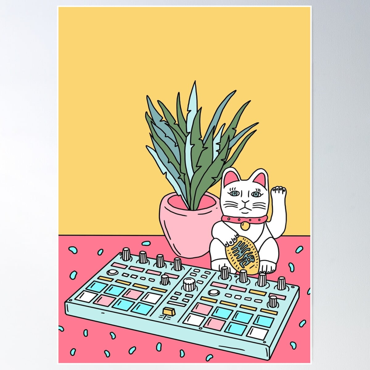 Dopaprint UNFRAMED PAPER POSTER Sad Cat Pad Poster Wall Art, Modern ...