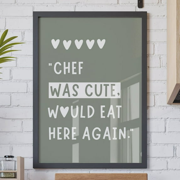 Dopaprint UNFRAMED PAPER POSTER Sage Green Kitchen Wall Art Print ...