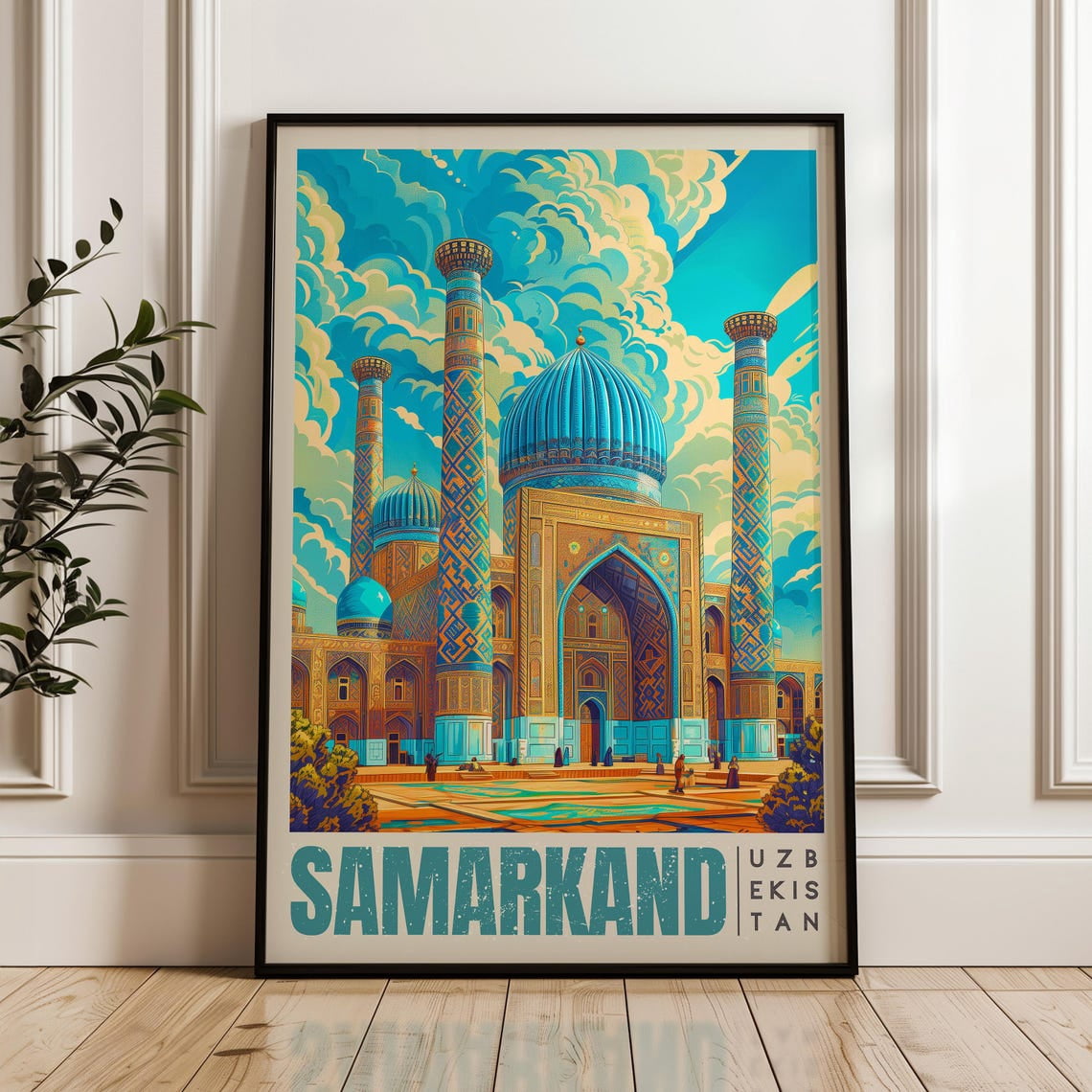 Dopaprint UNFRAMED PAPER POSTER Samarkand Travel Poster - Uzbekistan ...