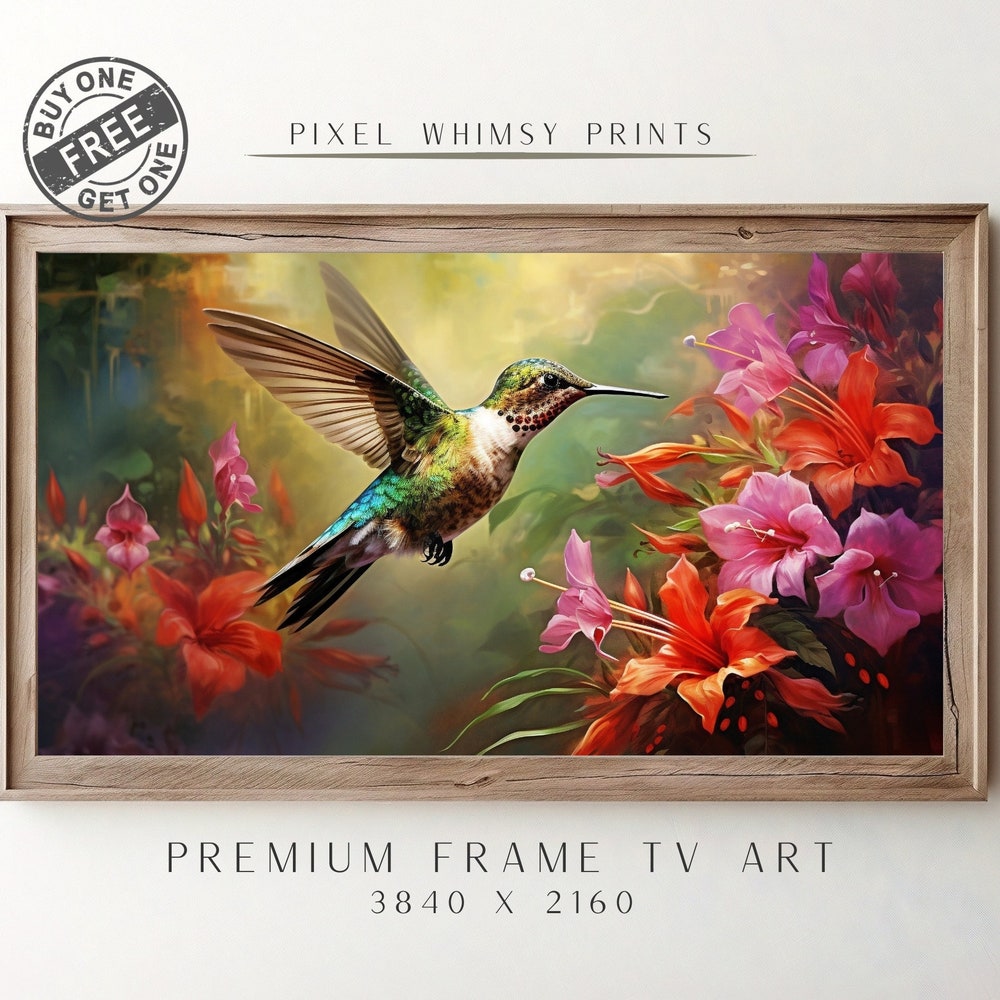 Dopaprint UNFRAMED PAPER POSTER Samsung Hummingbird Tv Art, Bird Art ...