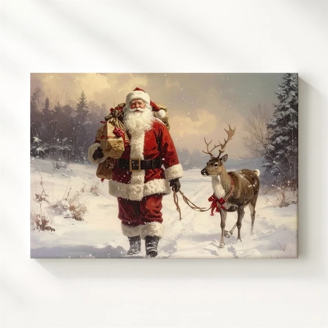 Dopaprint UNFRAMED PAPER POSTER San.Ta And Reindeer Wall Art ...