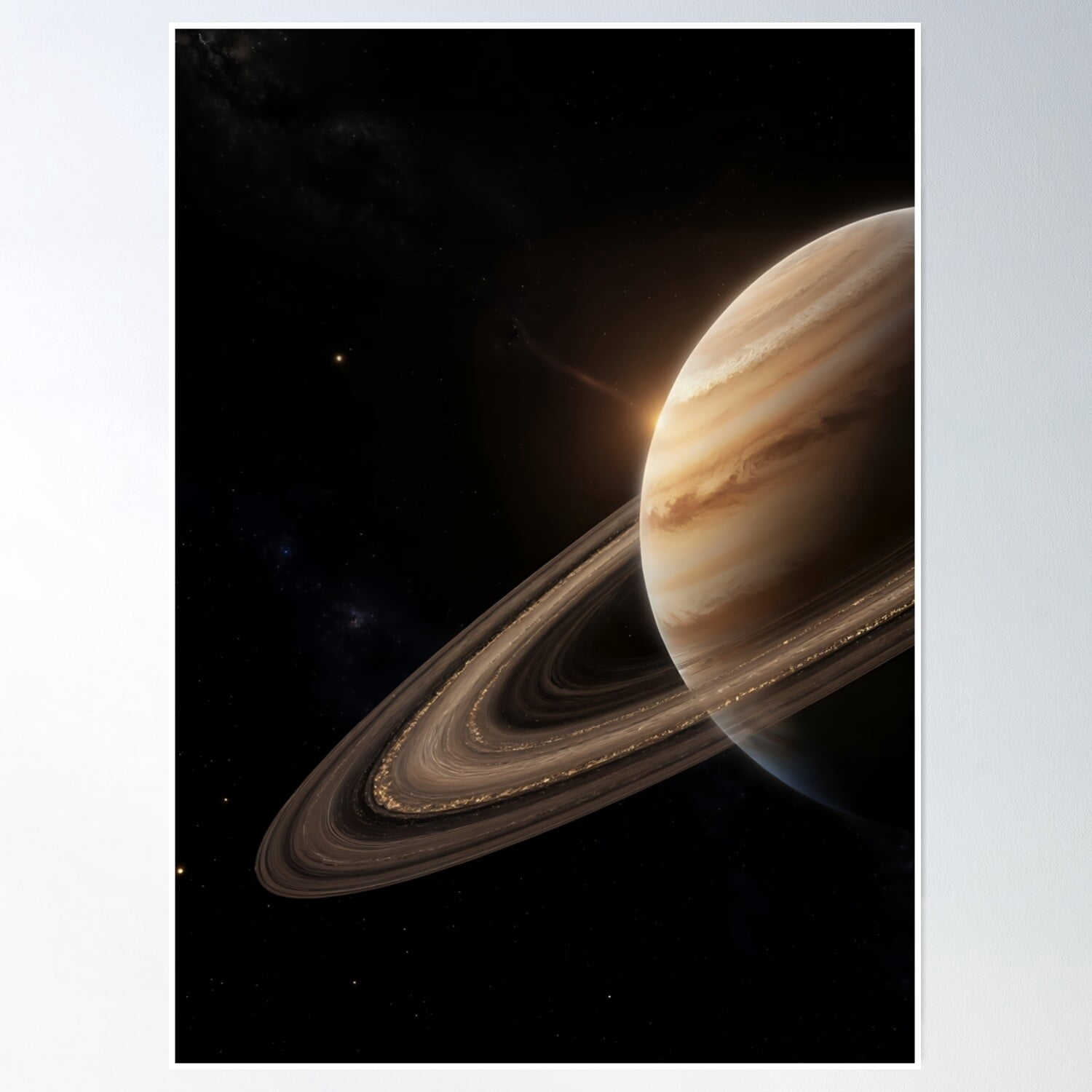 Dopaprint UNFRAMED PAPER POSTER Saturn And It'S Rings Poster Wall Art ...