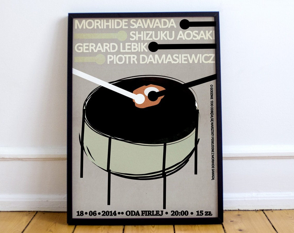 Dopaprint UNFRAMED PAPER POSTER Scrambled Eggs On Drum, Gig Poster ...