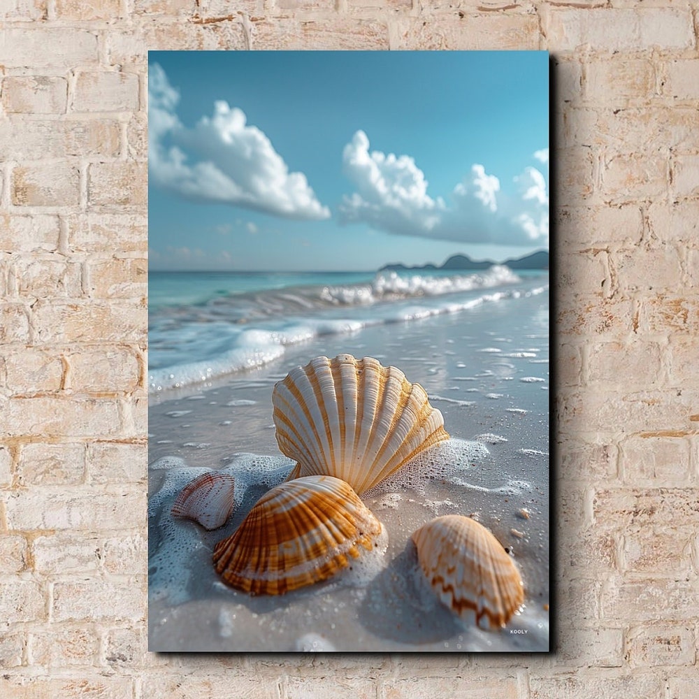 Dopaprint UNFRAMED PAPER POSTER Sea Shell Art Wall Art Print, Ocean ...