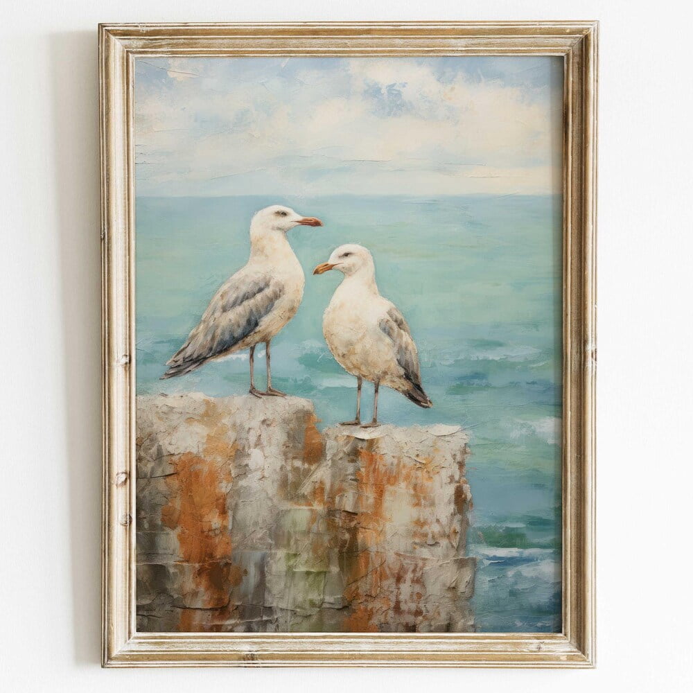 Dopaprint UNFRAMED PAPER POSTER Seagull Art Print, Sea Bird Wall Art ...