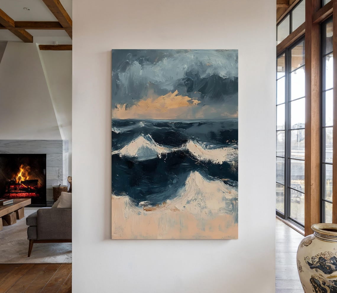 Dopaprint UNFRAMED PAPER POSTER Seascape Painting Print, Vintage ...