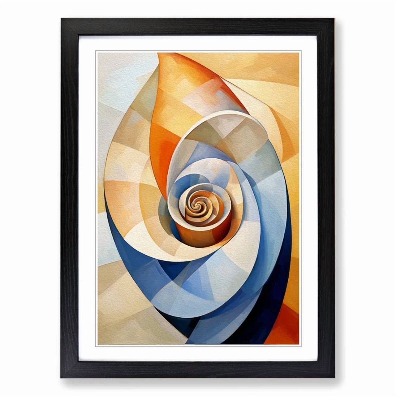 Dopaprint UNFRAMED PAPER POSTER Seashell Cubism No.2 Wall Art Print ...
