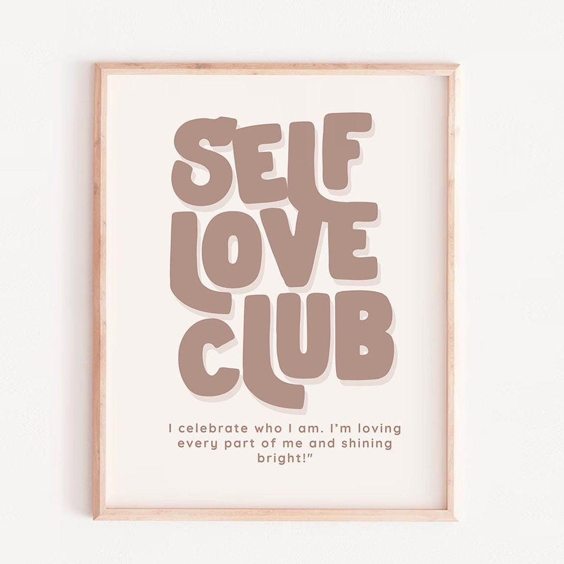 Dopaprint UNFRAMED PAPER POSTER Self Love Club, Girls Affirmation ...