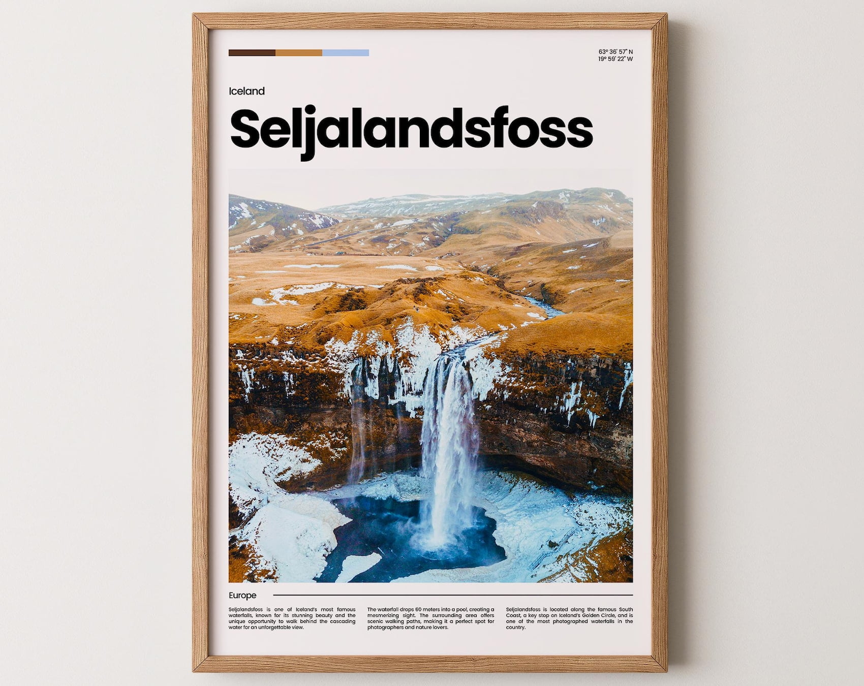 Dopaprint UNFRAMED PAPER POSTER Seljalandsfoss Poster, Seljalandsfoss ...