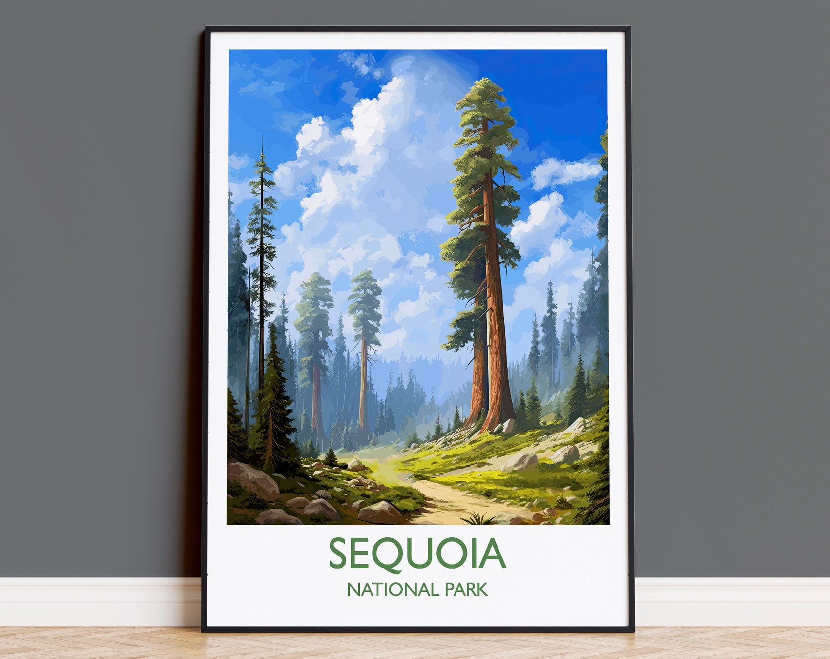 Dopaprint UNFRAMED PAPER POSTER Sequoia Poster, Travel Print Of Sequoia ...