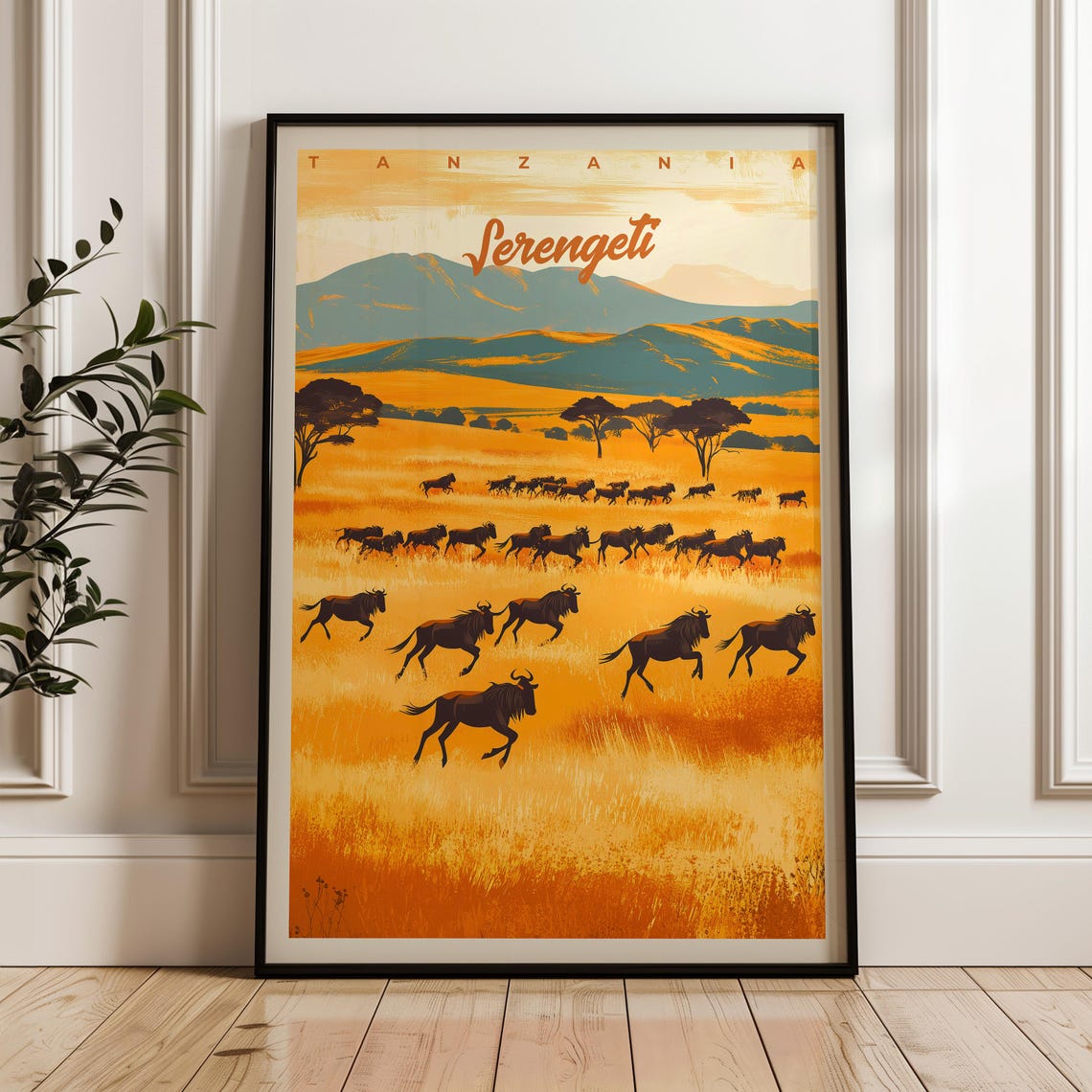 Dopaprint UNFRAMED PAPER POSTER Serengeti Travel Poster - Tanzania Wall ...