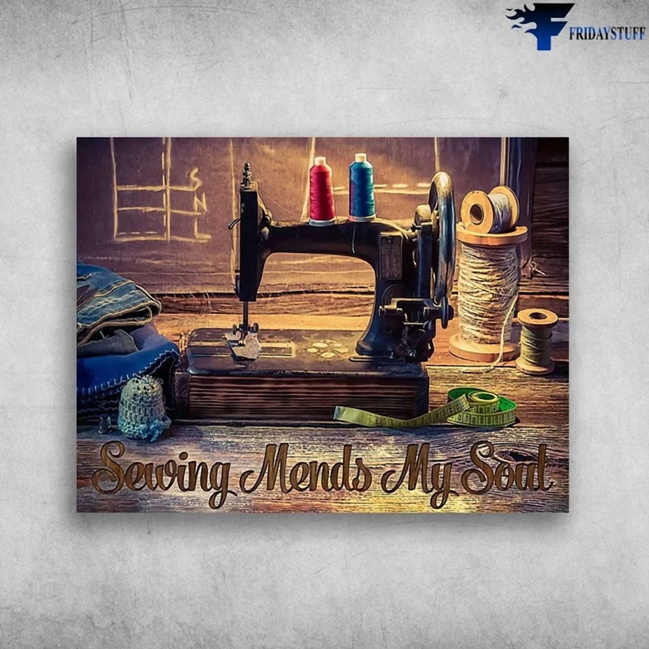 Dopaprint UNFRAMED PAPER POSTER Sewing Room, Sewing Poster Sewing Mends ...