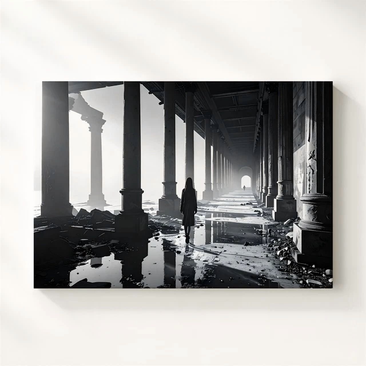 Dopaprint UNFRAMED PAPER POSTER Shadow Corridor Poster Grayscale ...