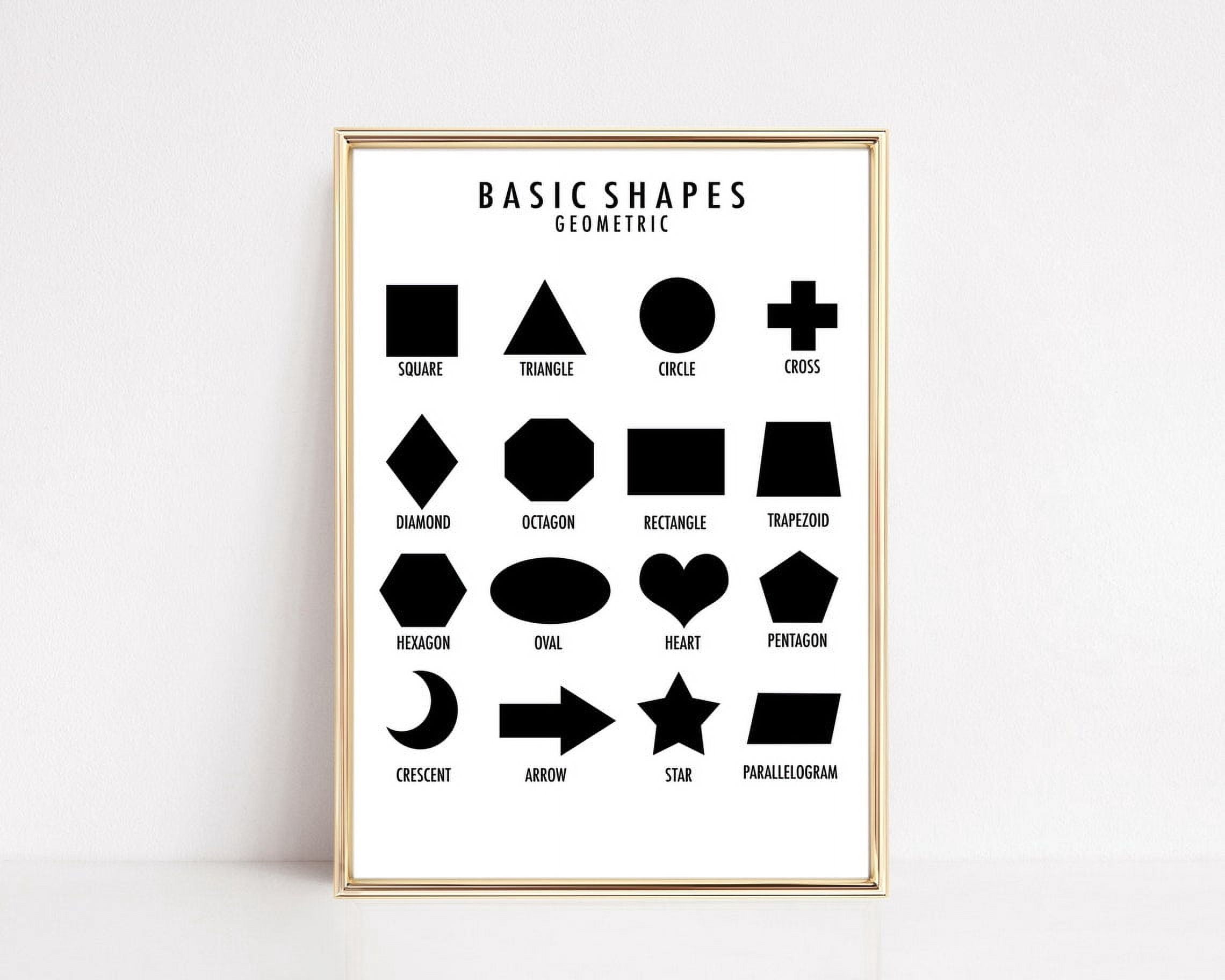 Dopaprint UNFRAMED PAPER POSTER Shapes Poster Neutral Classroom Decor ...