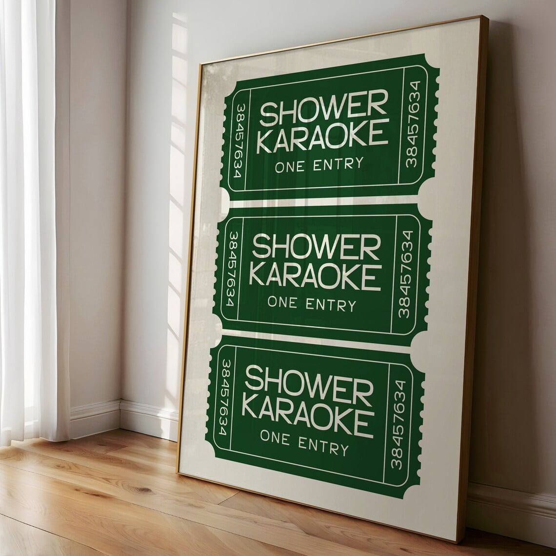 Dopaprint UNFRAMED PAPER POSTER Shower Karaoke Ticket Print, Funny ...
