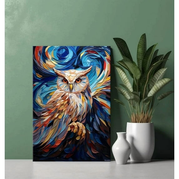 Dopaprint UNFRAMED PAPER POSTER Siberian Owl Bird Wall Art, Home Decor ...