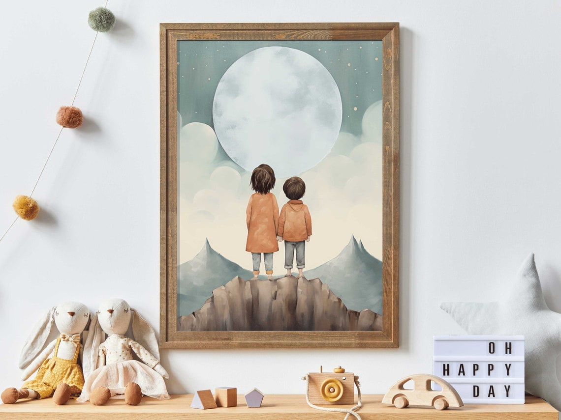 Dopaprint UNFRAMED PAPER POSTER Sibling Print, Adventure Toddler Decor ...